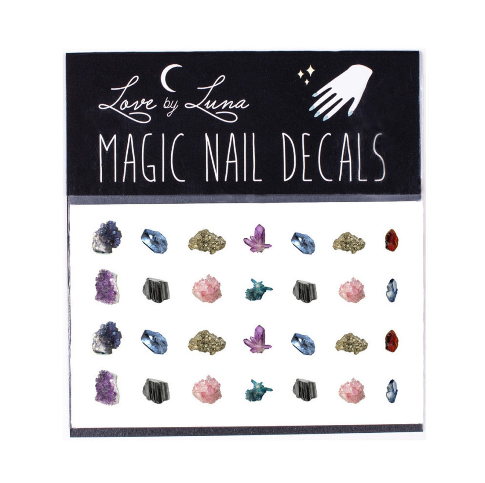 Real Gem Nail Decals / Crystal Nail Decals / Gem Nail Decals / Gemstone ...