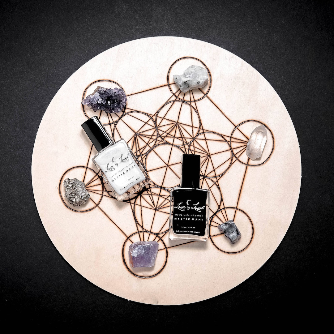 New Moon & Full Moon Nail Polish Duo | Crystal Infused Nail Polish ...