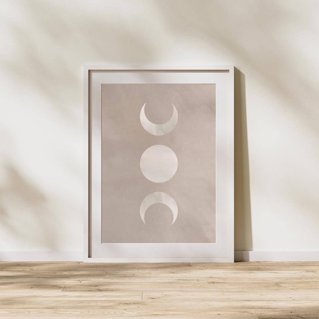 Desert Moonrise #2 Print Only | Moon Wall Art Print | Minimalist Moon ...