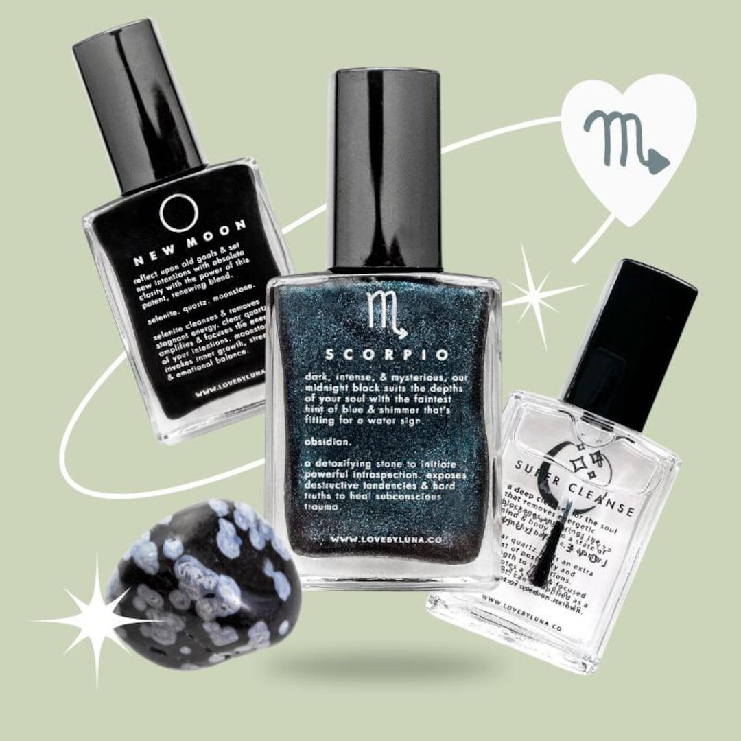 Scorpio Nail Polish Bundle | Crystal Infused Nail Polish | Scorpio Nail ...