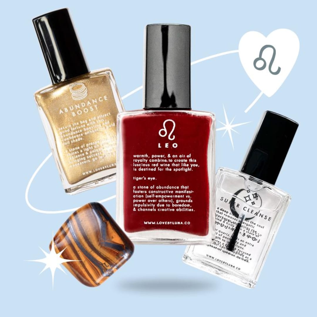 Leo Nail Polish Bundle | Crystal Infused Nail Polish | Leo Nail Polish ...