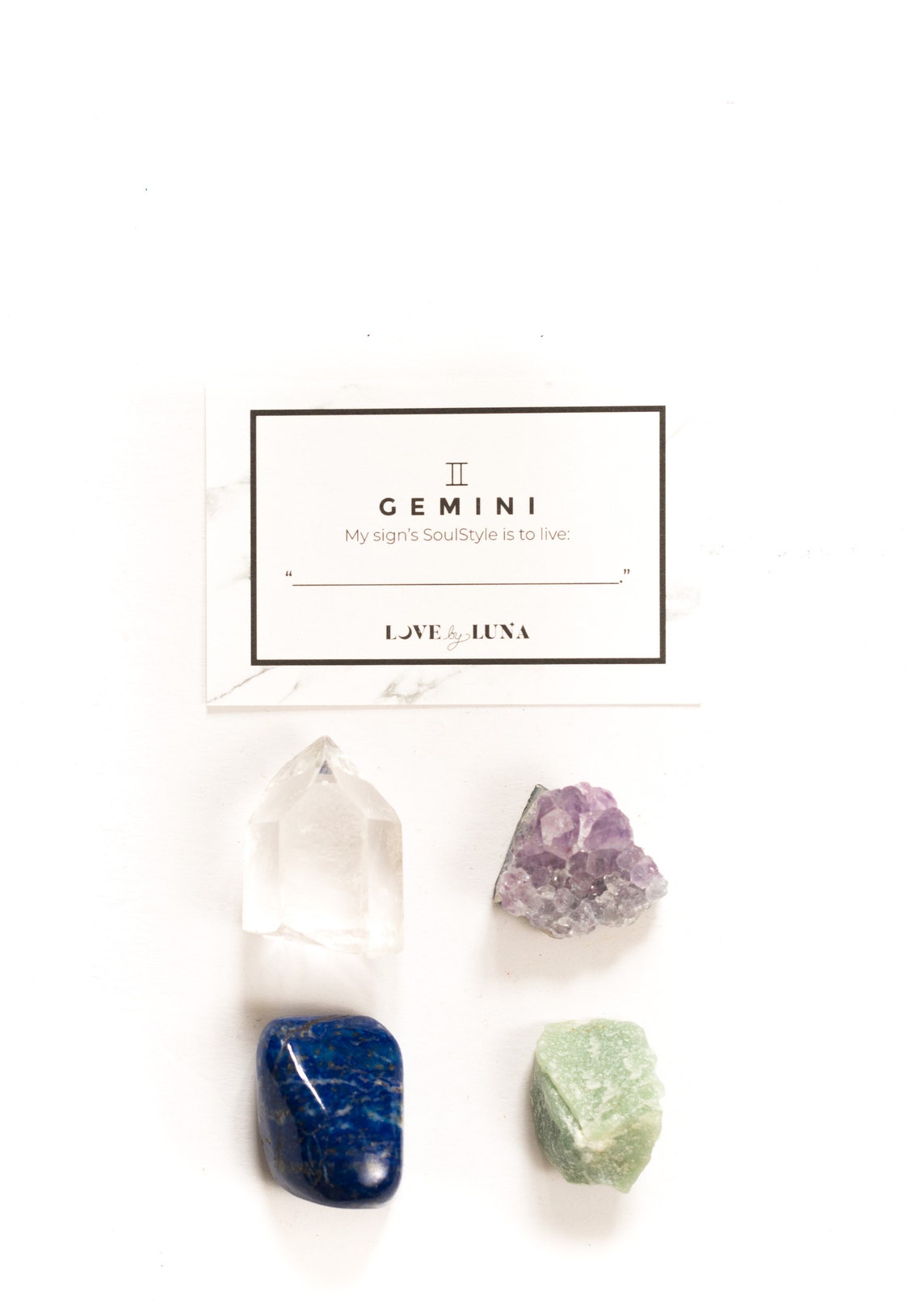 Gemini Crystal Set Gemini Zodiac Crystal Set Gemini Gift - Etsy