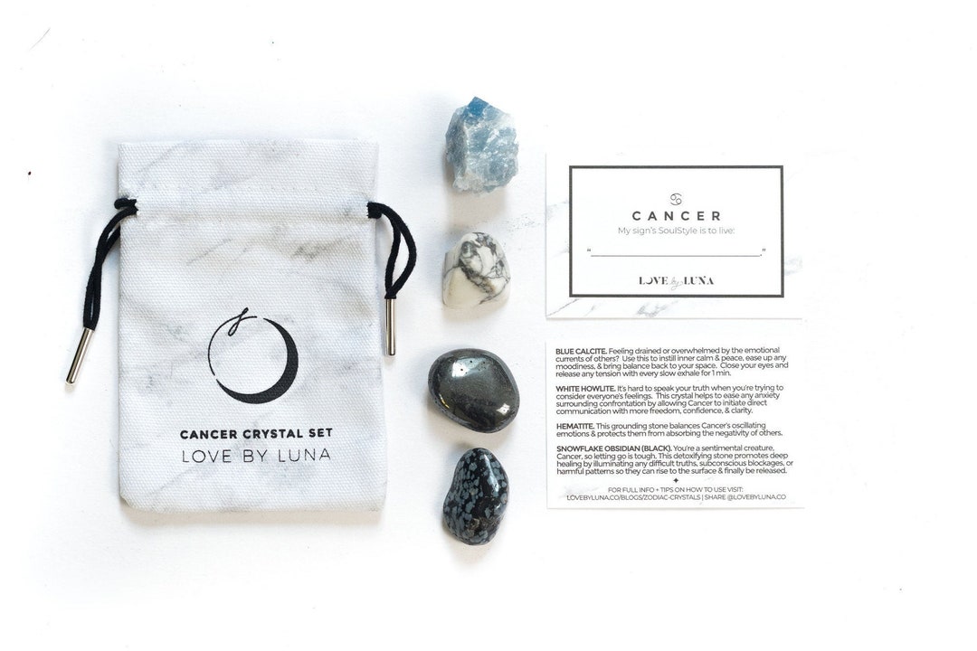 Cancer Crystal Set | Cancer Zodiac Crystal Set | Cancer Gifts ...