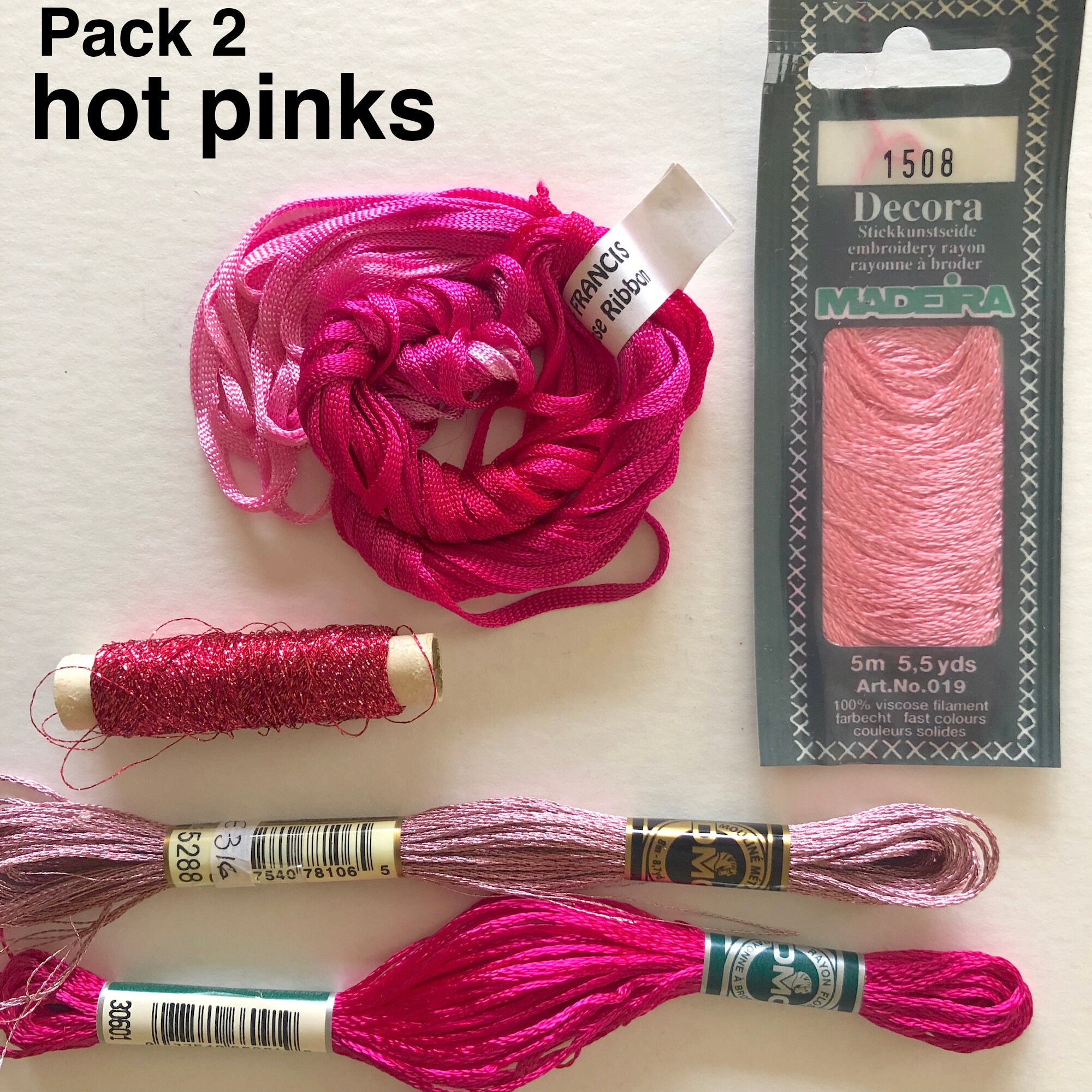 Specialty Embroidery Thread Pack: Assorted Fibers & Textures - Etsy