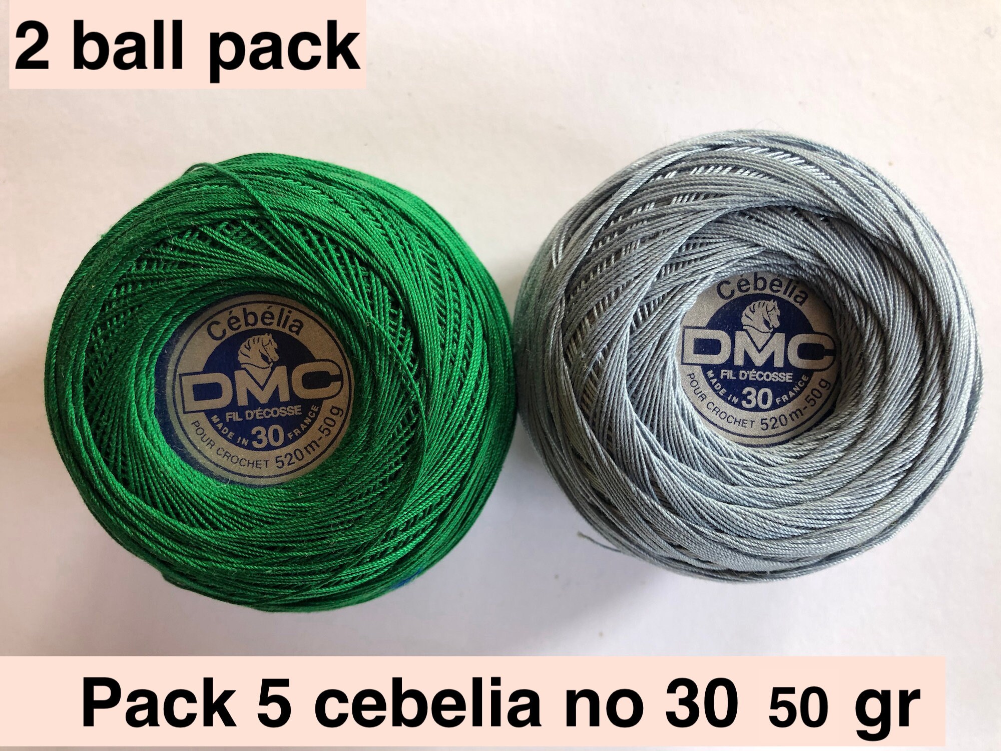 DMC Cebelia No 30 Crochet Thread: Packs of 50 Gram and 25 Gram Balls - Etsy