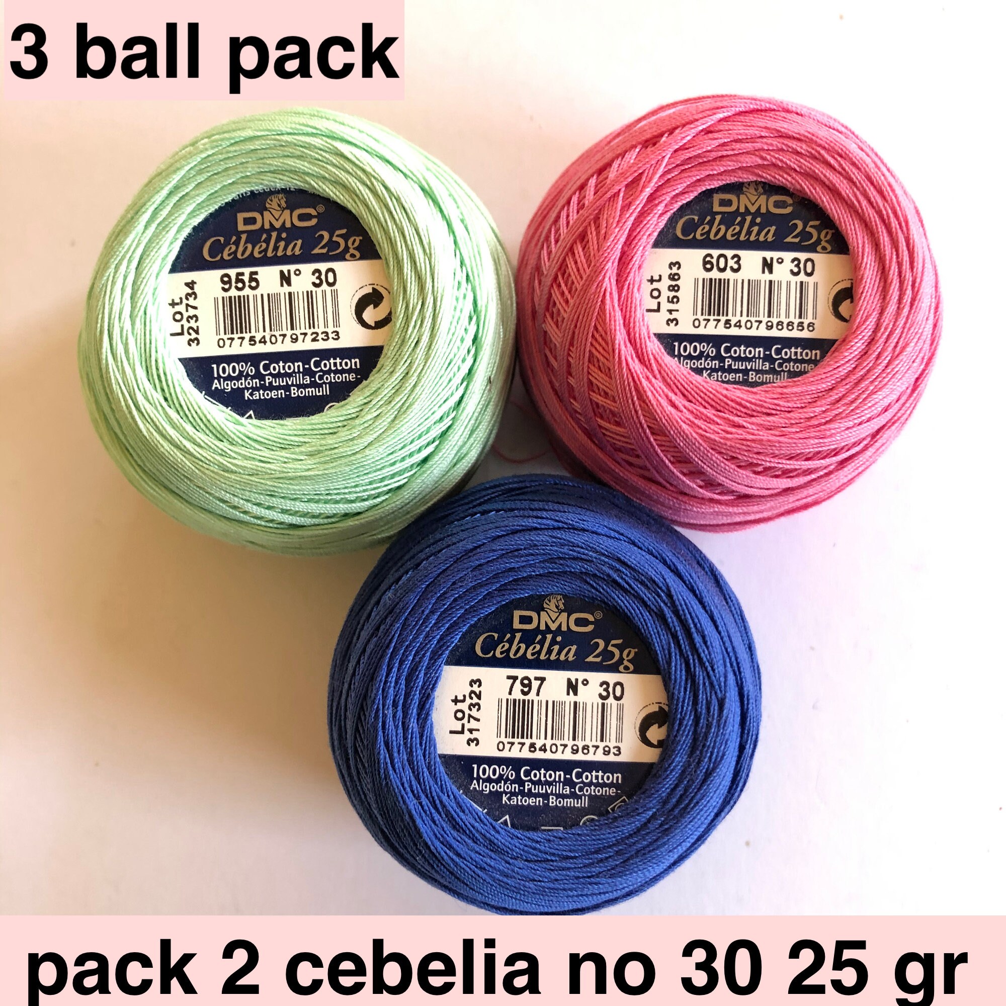 DMC Cebelia No 30 Crochet Thread: Packs of 50 Gram and 25 Gram - Etsy