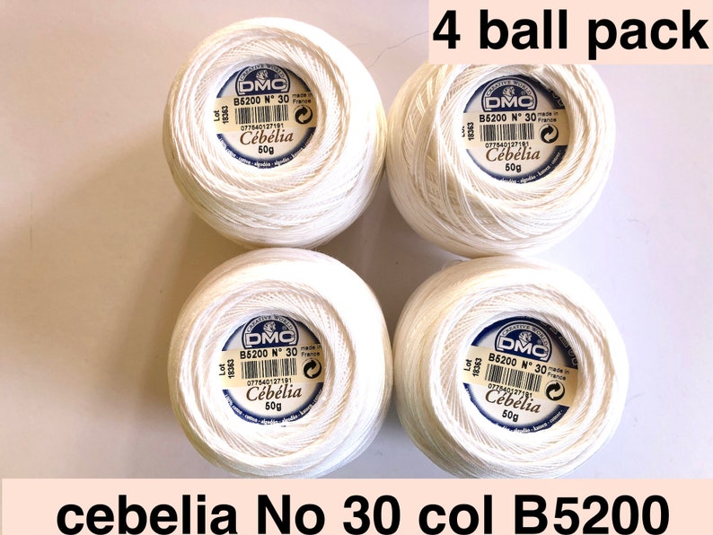 DMC Cebelia No 30 Crochet Thread: Packs of 50 Gram and 25 Gram Balls - Etsy