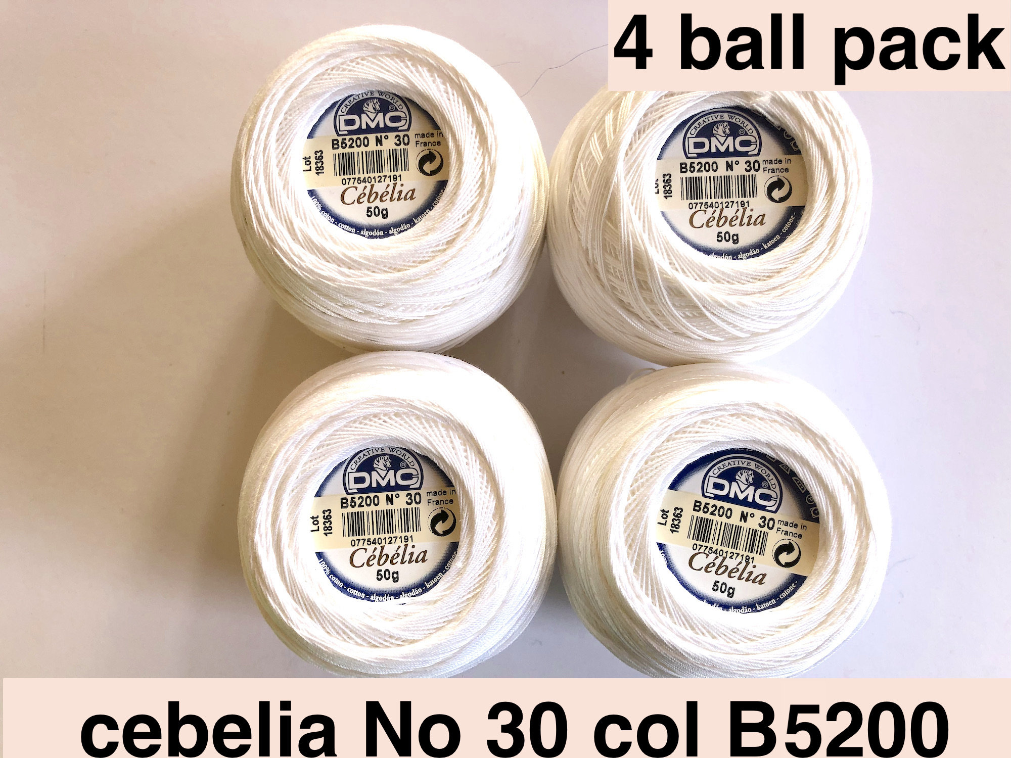DMC Cebelia No 30 Crochet Thread: Packs of 50 Gram and 25 Gram Balls - Etsy