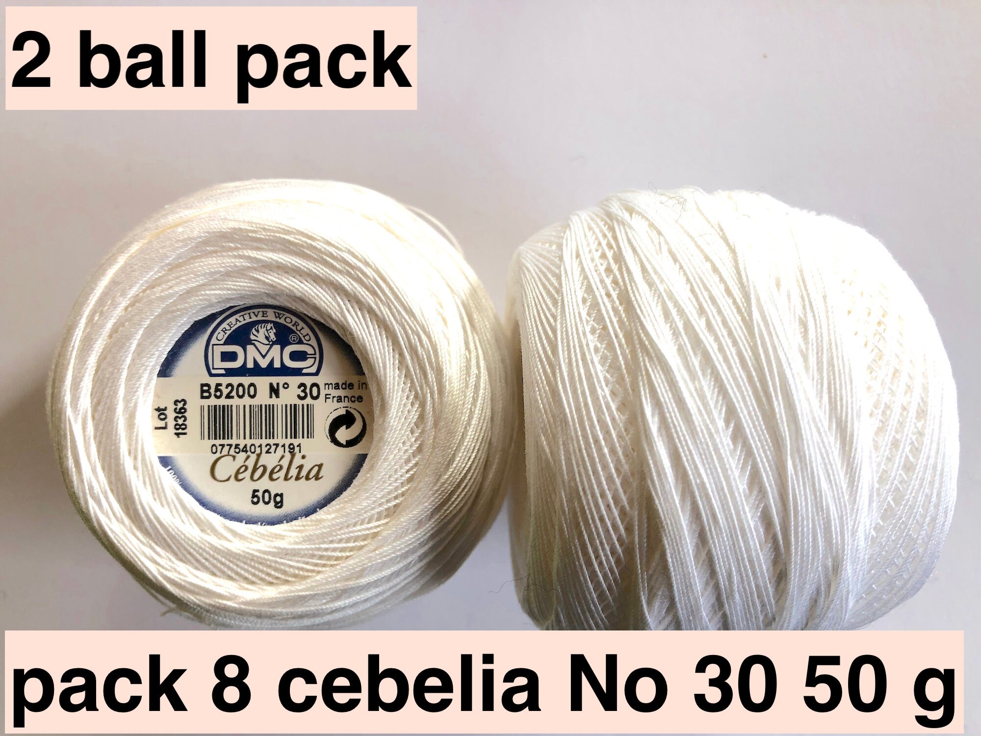 DMC Cebelia No 30 Crochet Thread: Packs of 50 Gram and 25 Gram Balls - Etsy