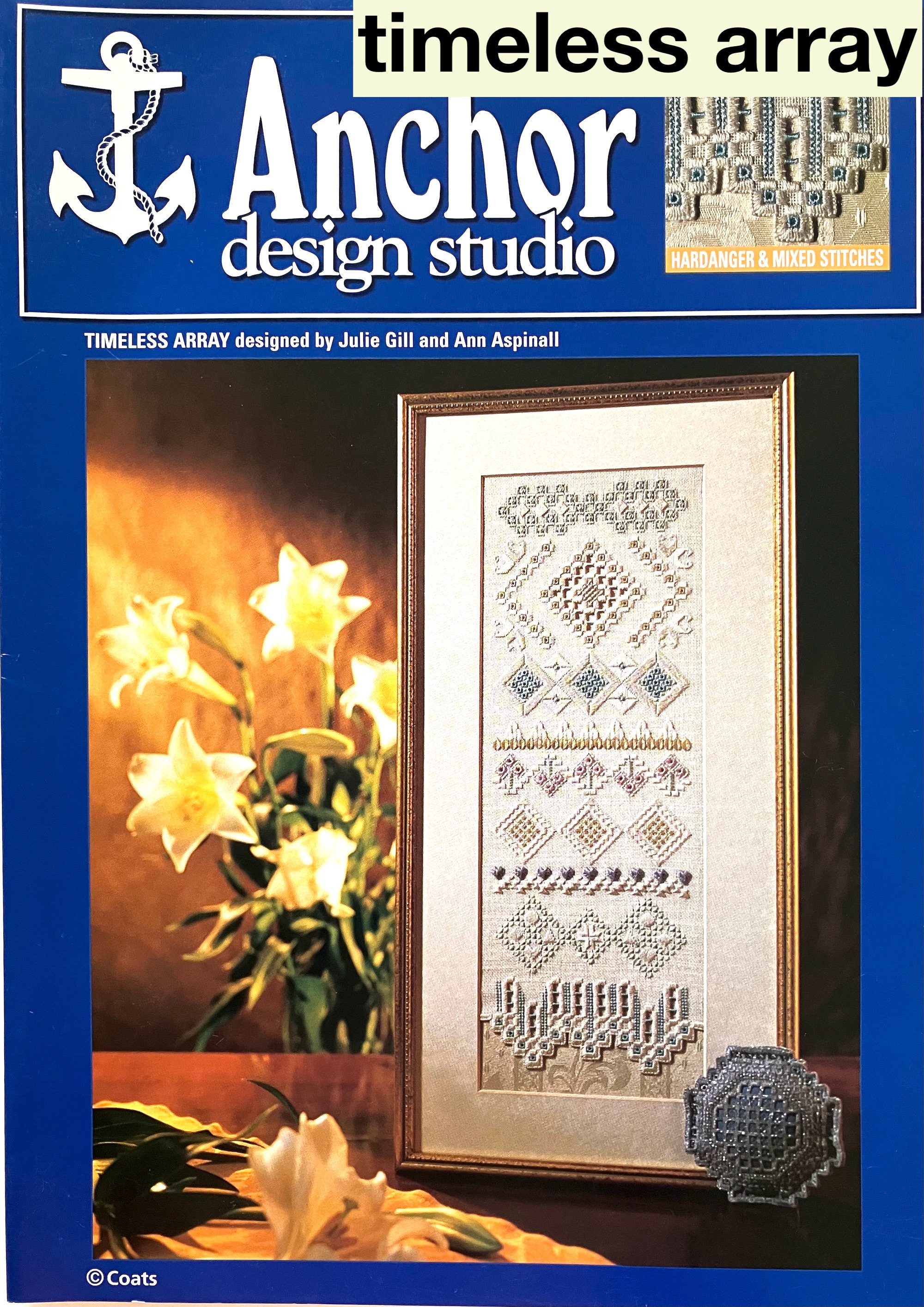 Anchor Design Studio Embroidery Charts for Hardanger, Mixed and ...
