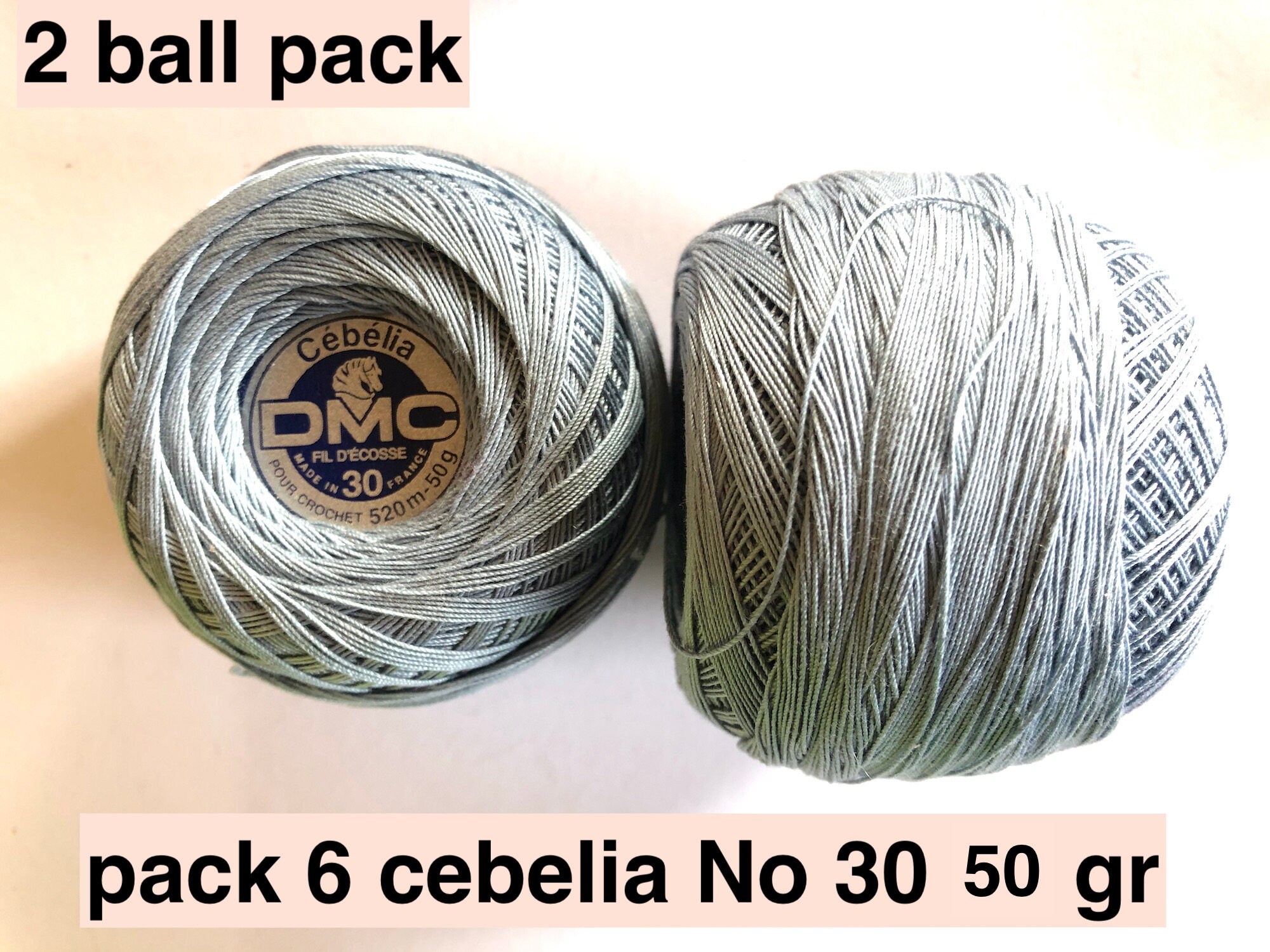 DMC Cebelia No 30 Crochet Thread: Packs of 50 Gram and 25 Gram Balls - Etsy