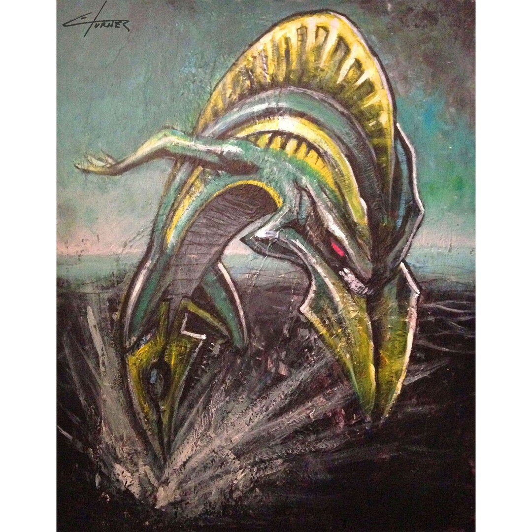 Amphibian 11x17 Signed Print Creature Concept Art by - Etsy