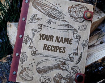 Leather recipe book | Etsy