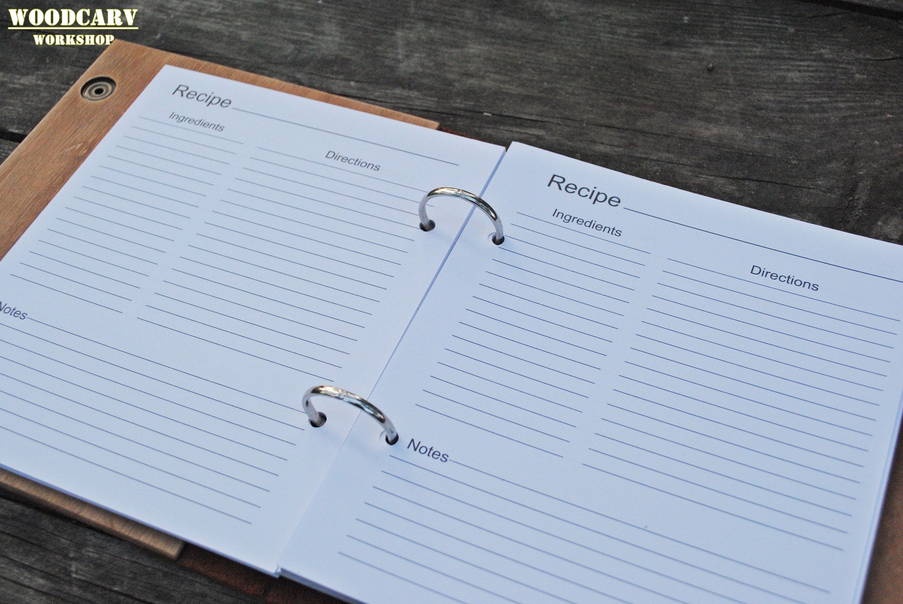 Family recipe book wooden recipe journal family recipes gift | Etsy