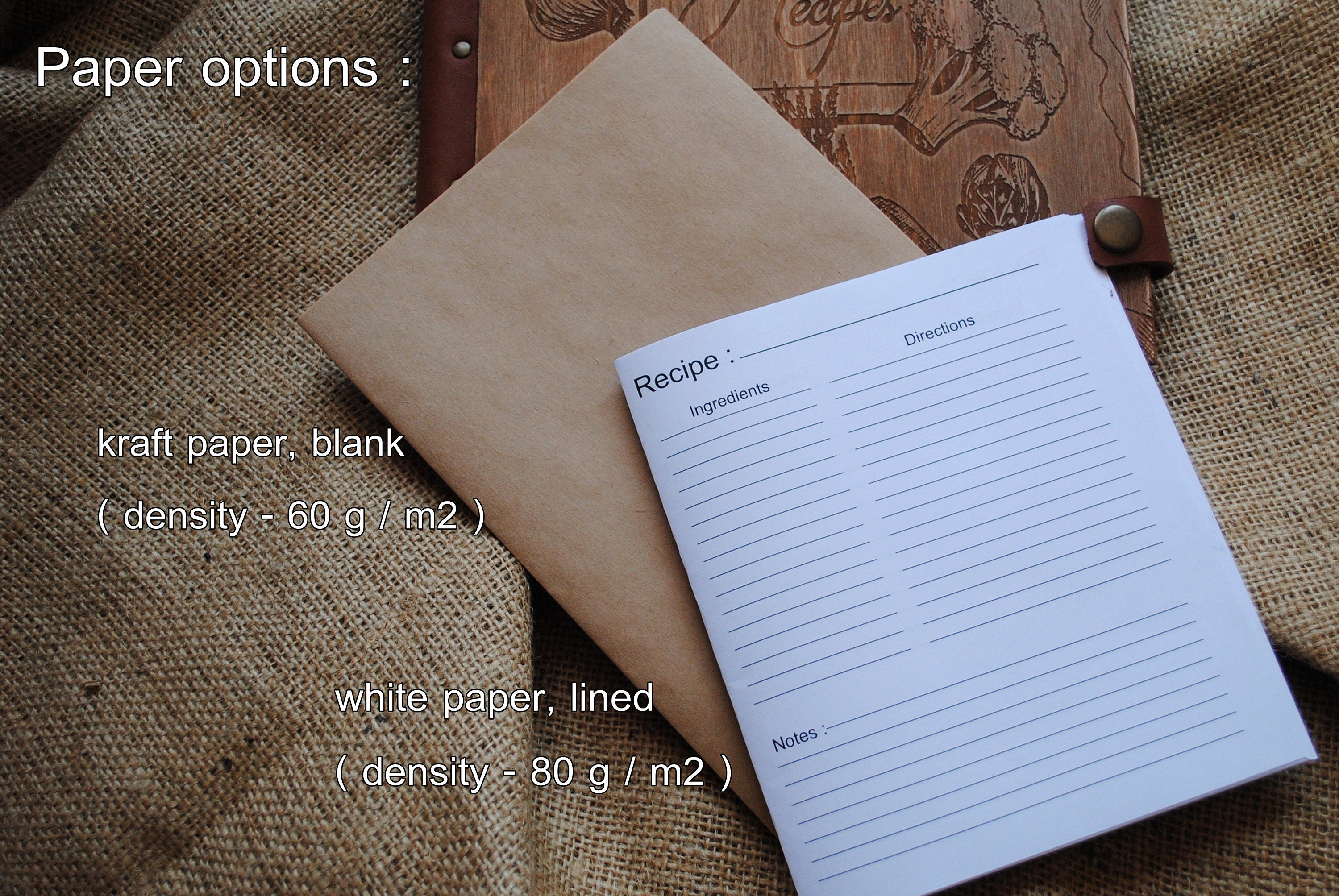 Family recipe book wooden recipe journal family recipes gift | Etsy