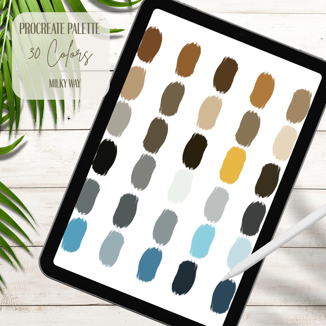 Milky Way Path Color Palette Digital Swatches for Procreate Photoshop ...