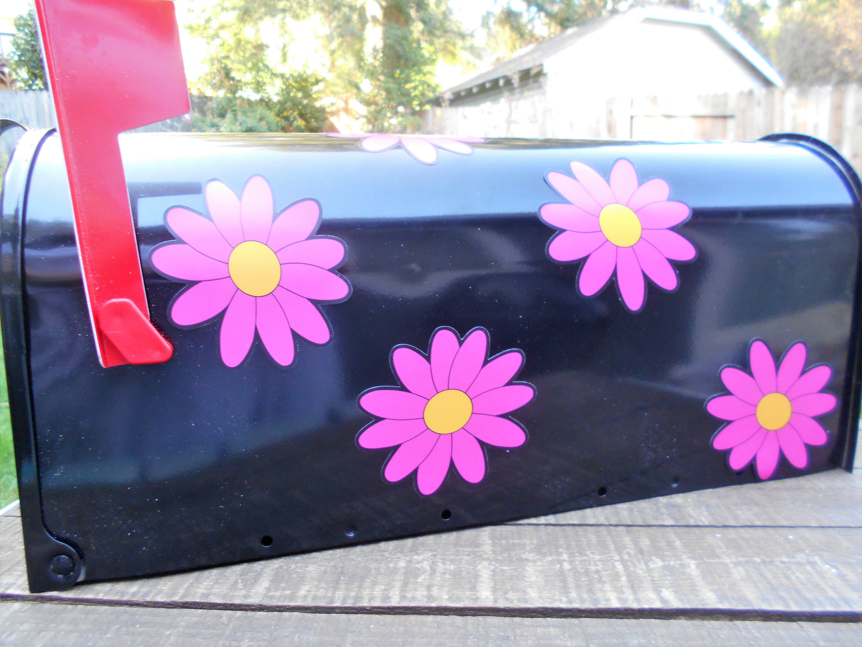Mailbox Vinyl Decal Stickers Daisy Flowers - Etsy Nederland