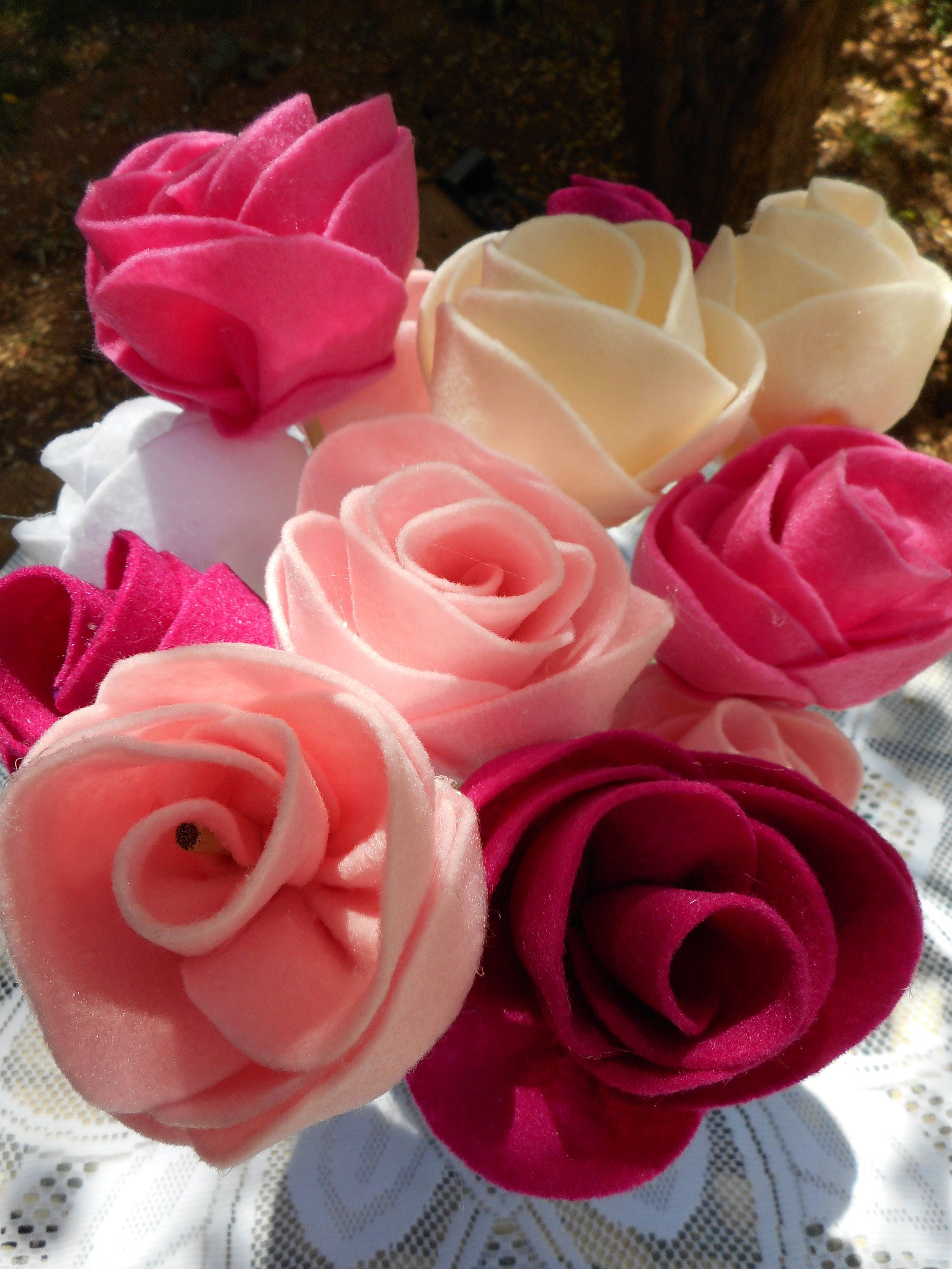 Felt Rose Flower DIY Instructions: Pattern & Template (digital Download ...