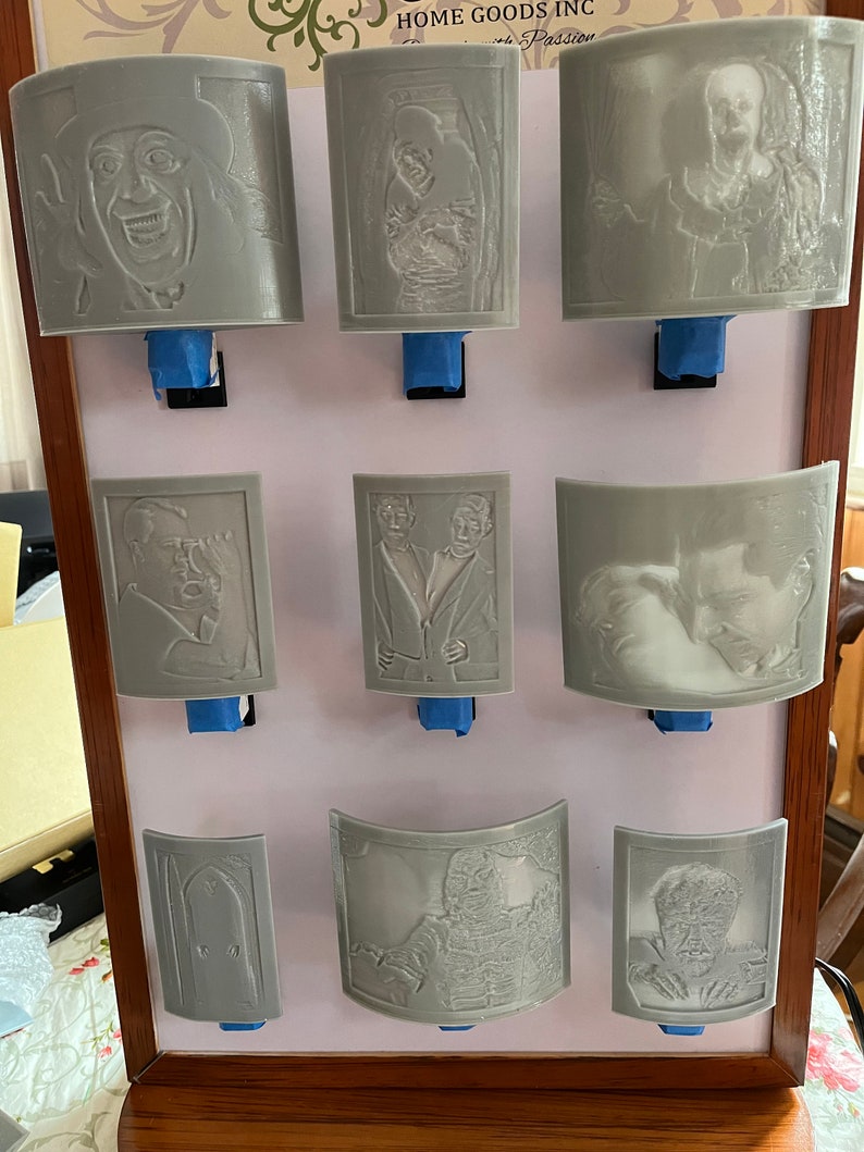 Horror Freakshow Lithophane Nightlights Halloween Vampires Wolfman ...