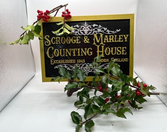Scrooge Marley Sign - Etsy