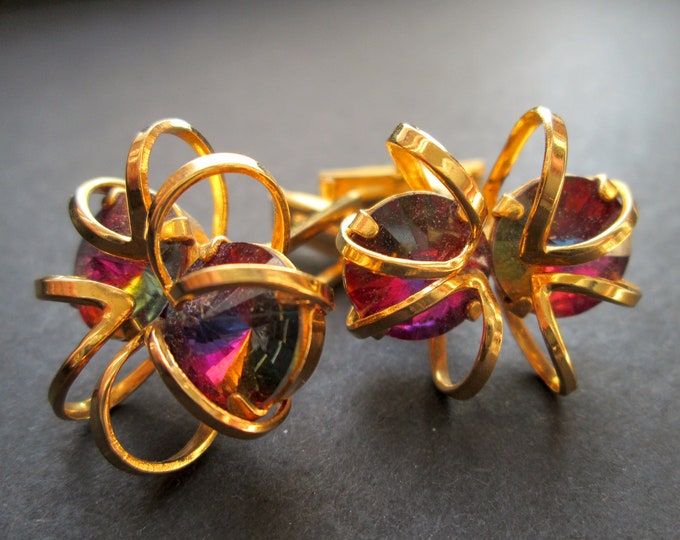 Vintage Modernist Abstract Rainbow Vitrail Medium Rivoli Cut - Etsy