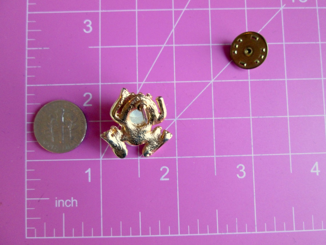 Vintage Figural Frog Pin Jelly Belly Faux Pearl Oval Cabochon | Etsy