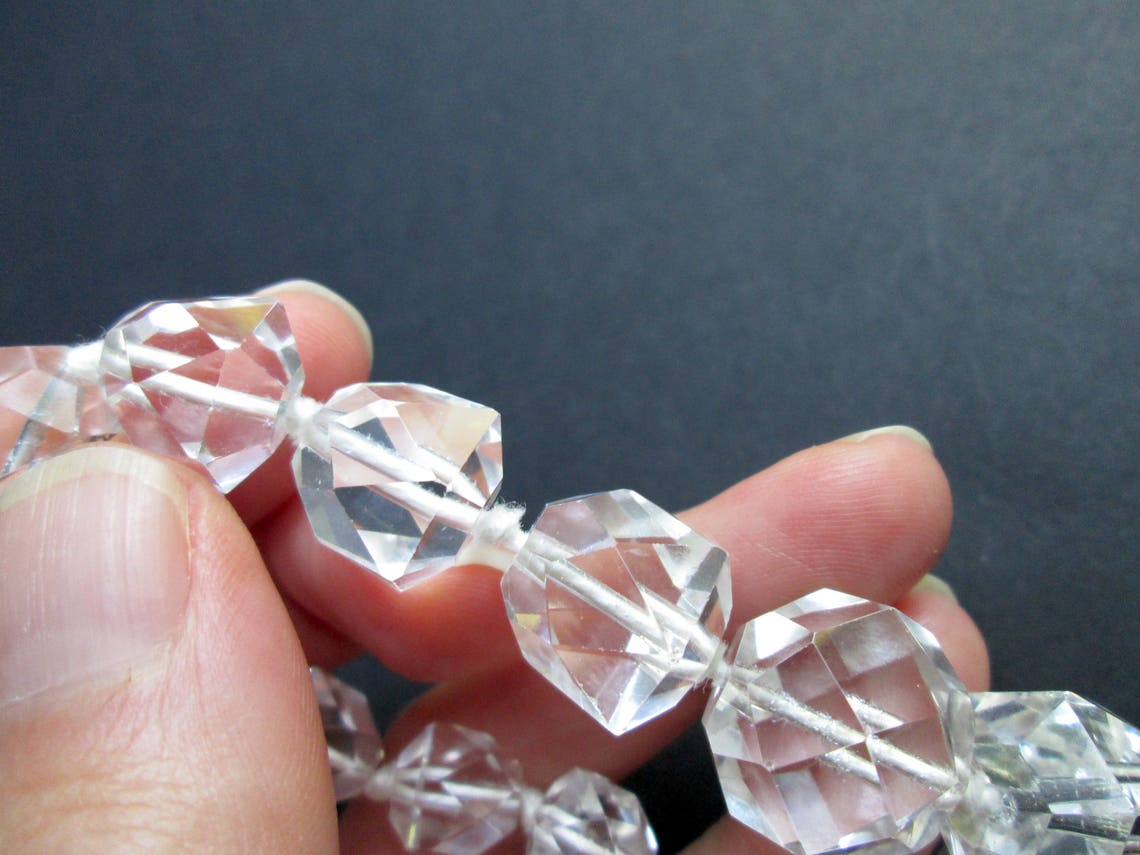 Stunning Vintage Faceted Clear Rock Crystal Art Deco Princess | Etsy