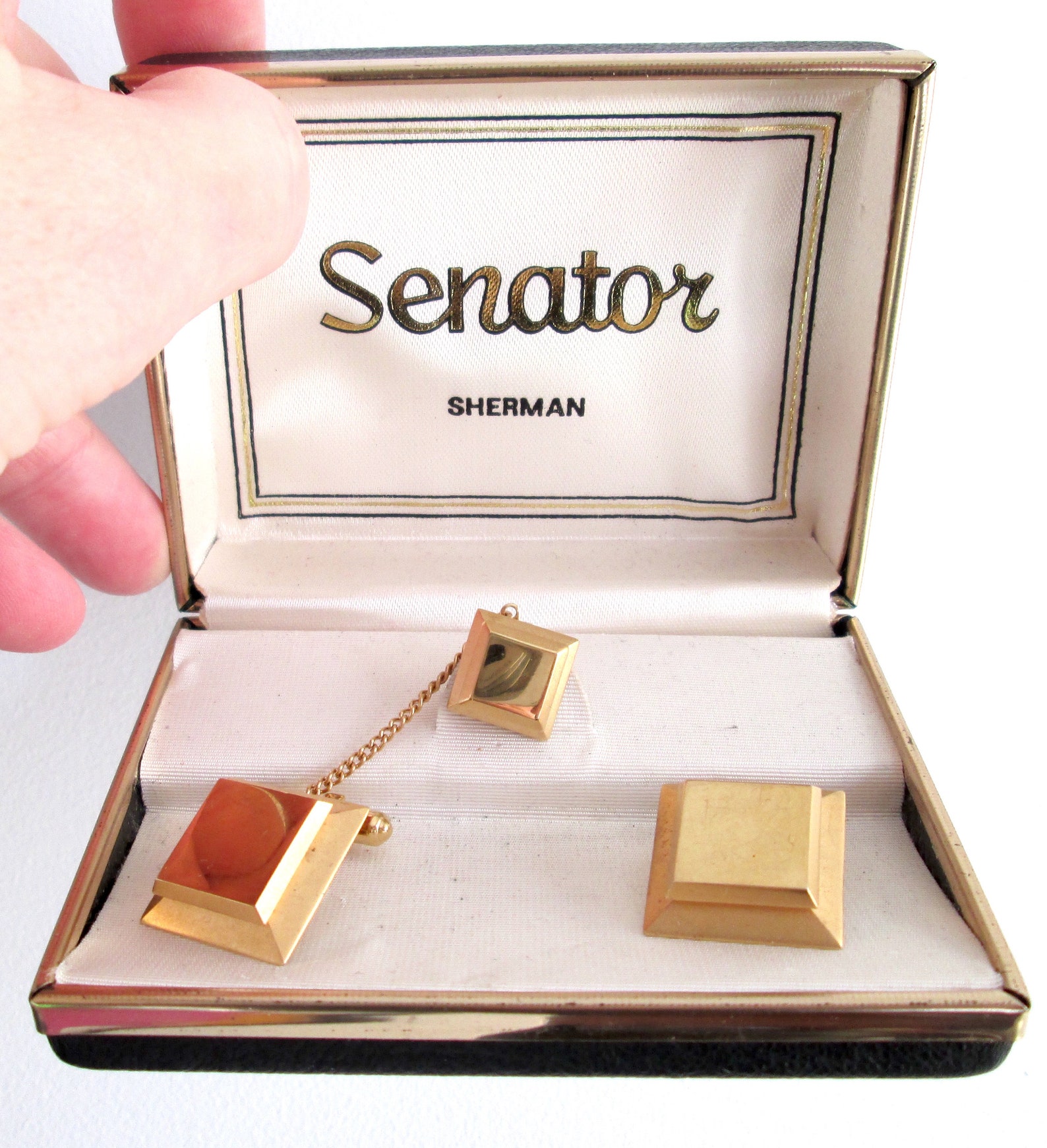 Stunning Signed SENATOR Vintage Cuff Links Cufflinks Tie Tac - Etsy