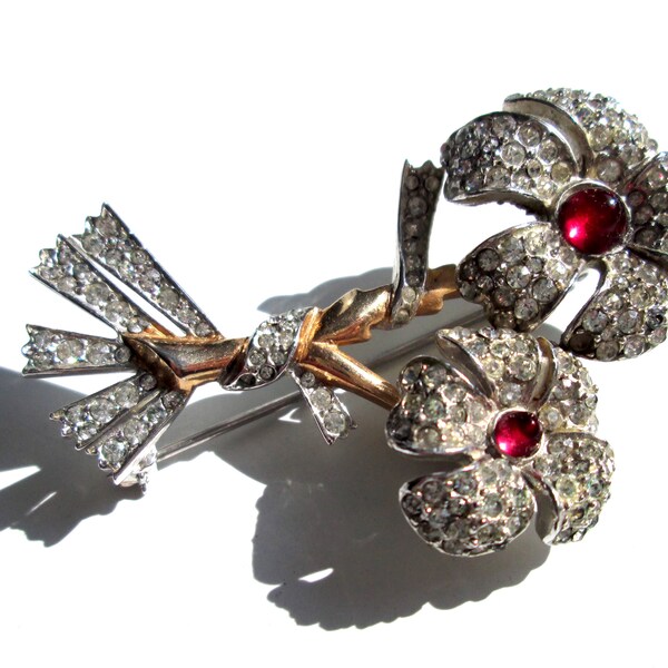 Floral Spray Brooch - Etsy