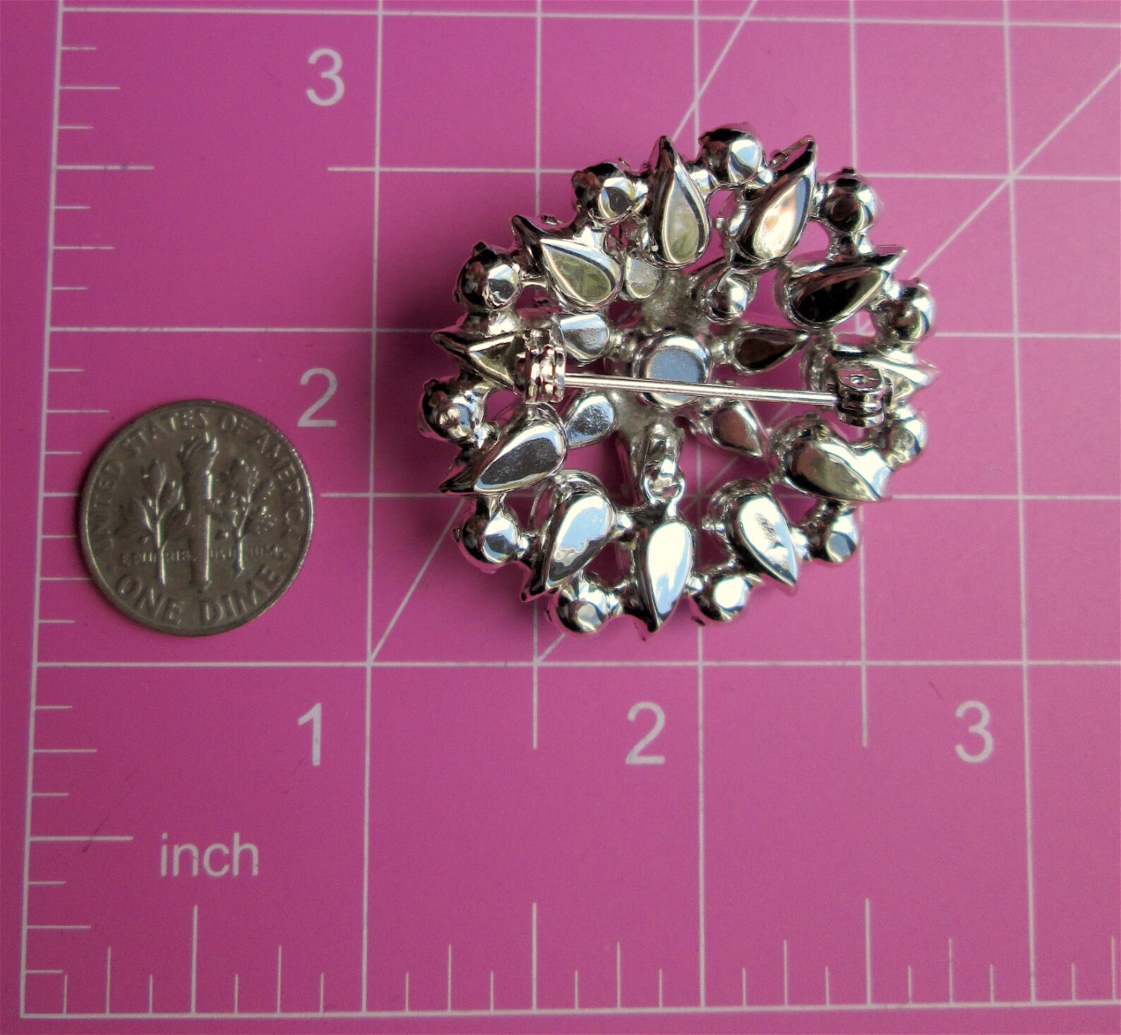 Vintage Brooch Pin Snowflake Domed Teardrop Pear Claw Set | Etsy