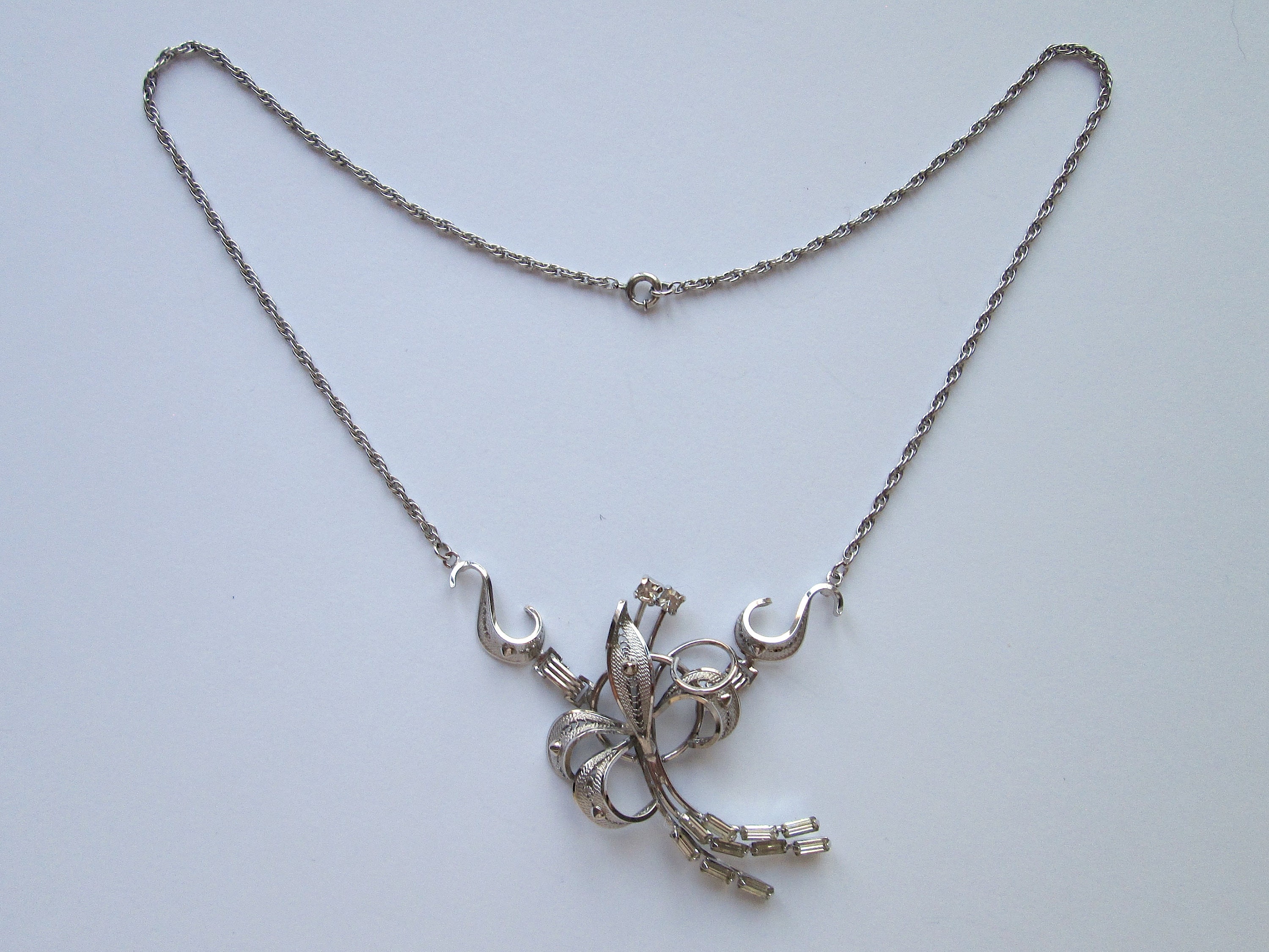 Stunning Vintage Statement Necklace 925 Silver 11.6g Signed JAY FLEX ...