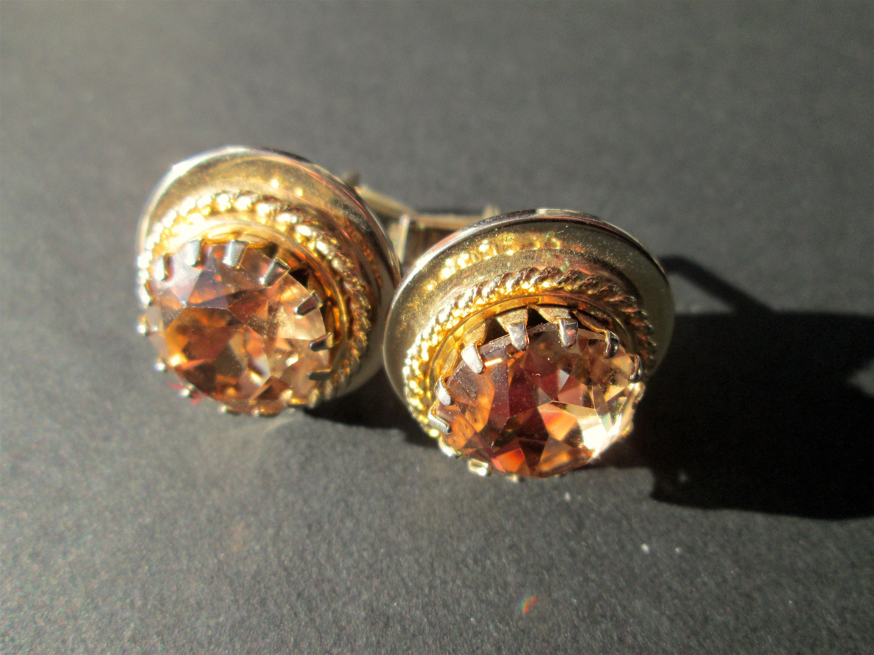 Bold Vintage Signed SENATOR Cufflinks Cuff Links Large Faceted | Etsy