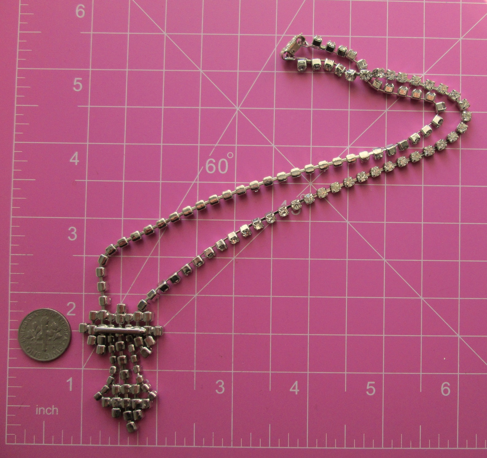 Pretty Art Deco Vintage Sparkly Clear Deep Ruby Red | Etsy