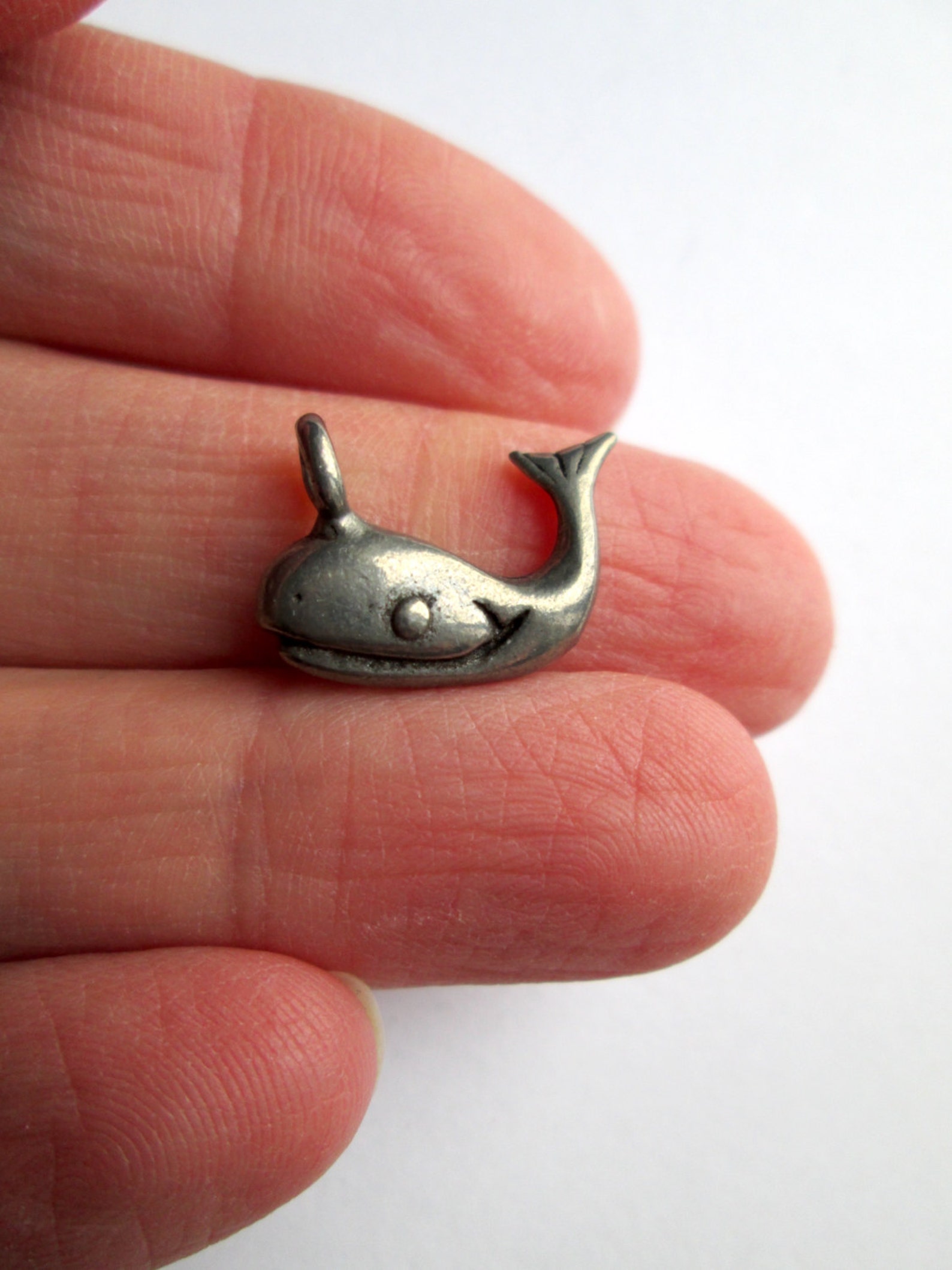 Vintage Cute Dark Silver Pewter Tone Figural Happy Smiling | Etsy