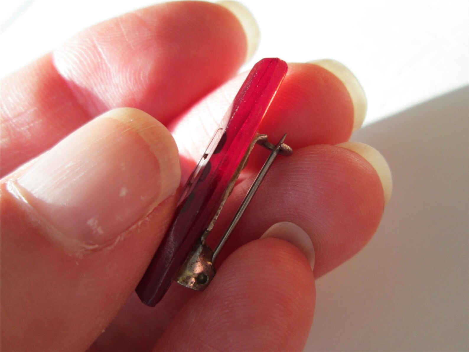 Vintage Translucent Cherry Red Plastic Emerald Cut Rhinestone - Etsy