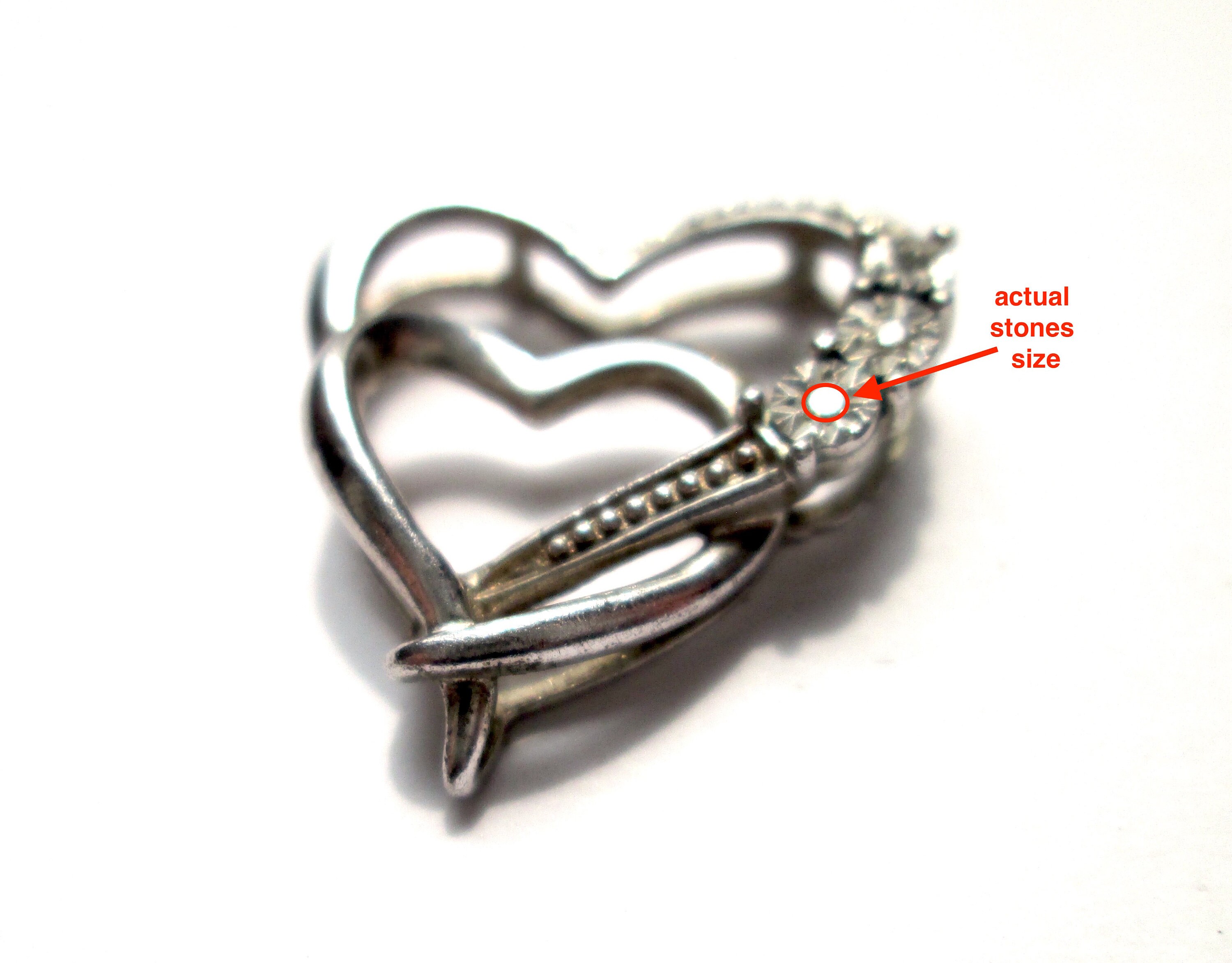 Adorable Double Heart Intertwined Slide Pendant Sterling | Etsy