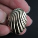 Vintage Stylized Seashell Shiny Gold Tone Scarf Ring Clip - Etsy