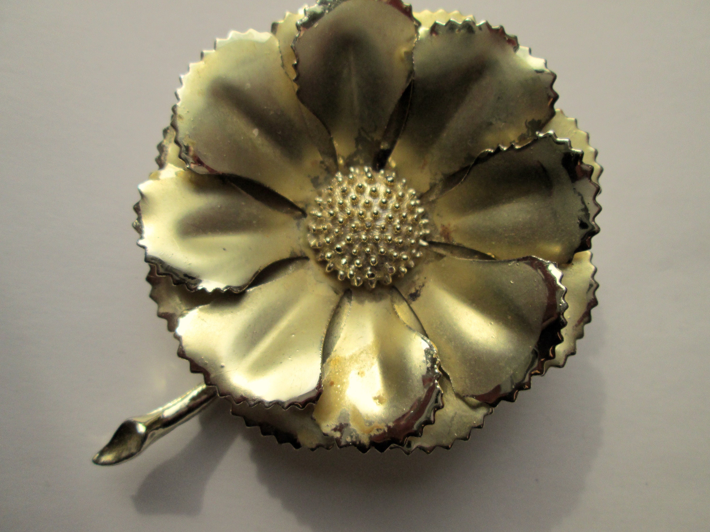 Vintage Signed Coro Gold Tone Large Floral Flower Brooch Pin - Etsy