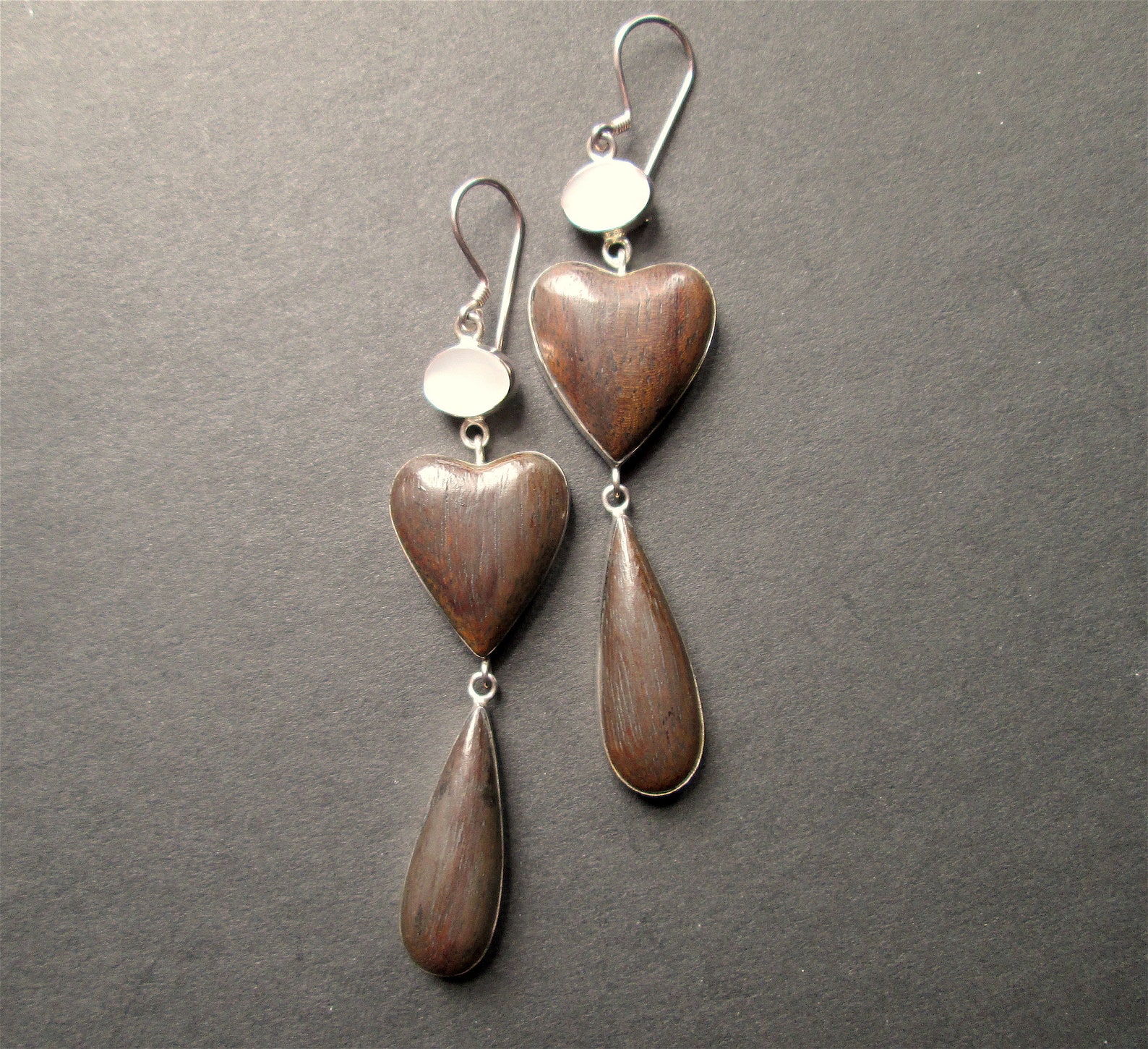 Gorgeous Unusual Vintage Carved Dark Wood MOP Mother of Pearl - Etsy