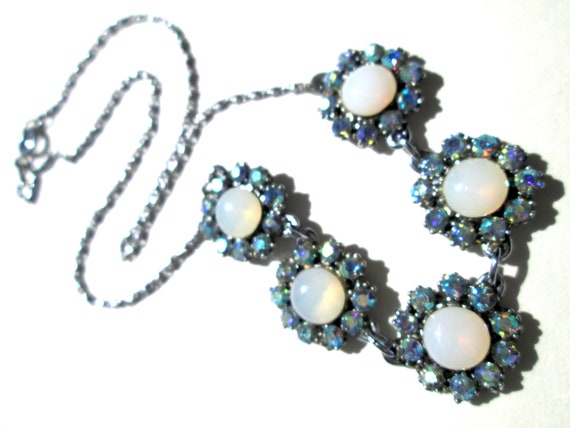 Pretty Vintage Sparkly Glowy Chain Necklace Silver Tone Chain | Etsy