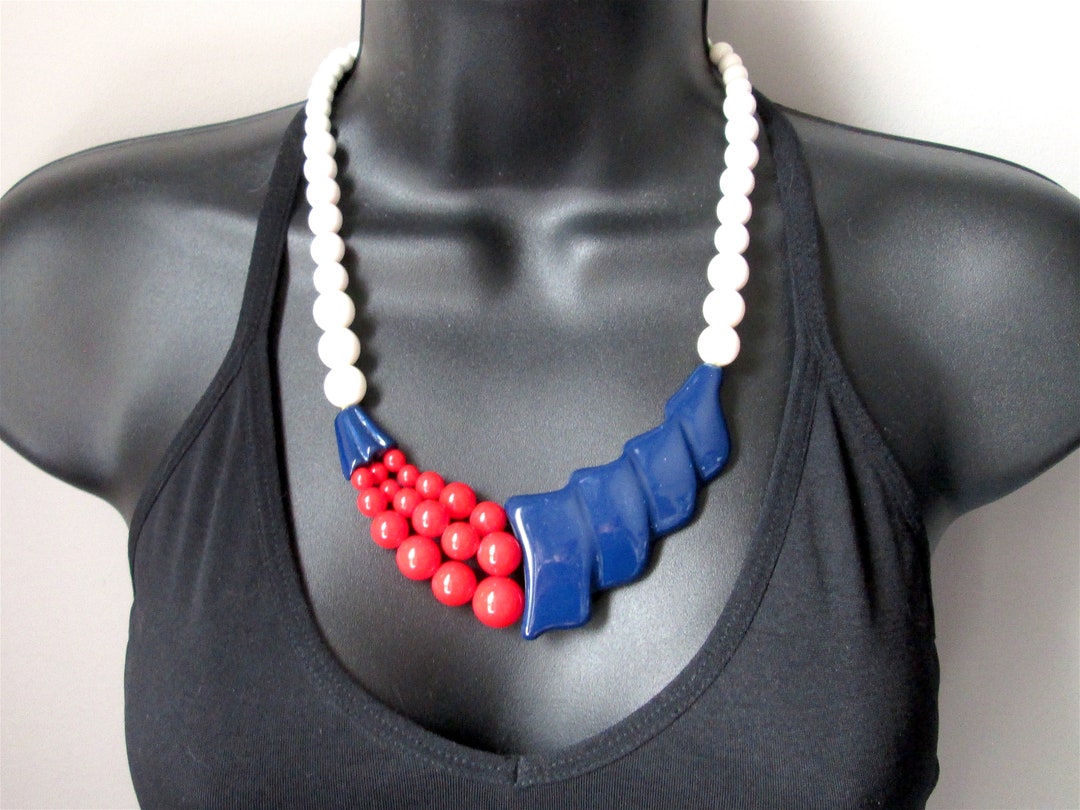 Red white and blue necklace paparazzi store