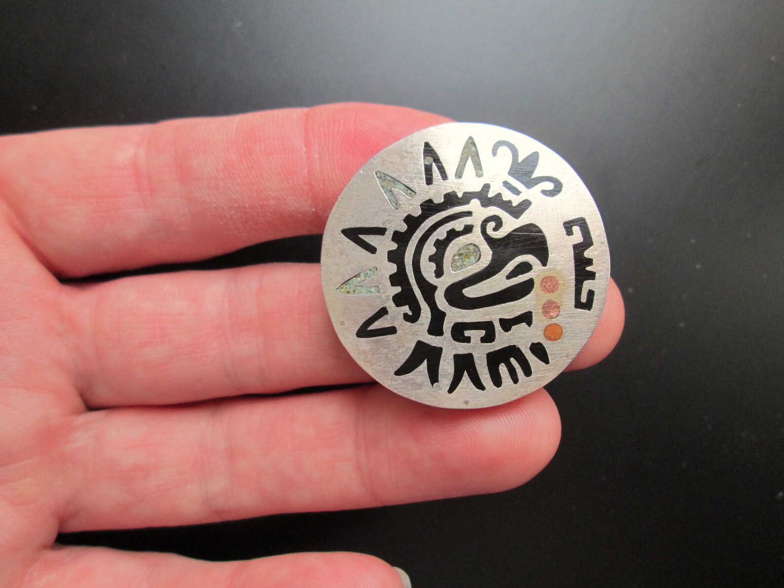 Wonderful Vintage Aztec Eagle Cuauhtli Brooch Pin Marked - Etsy