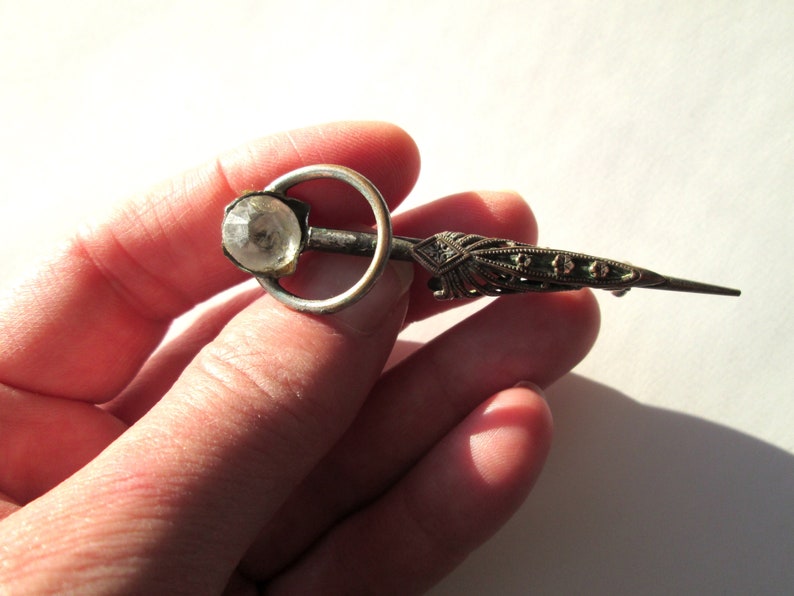Lovely Antique Scottish Dirk Sword Figural Brooch Kilt Cloak Pin ...