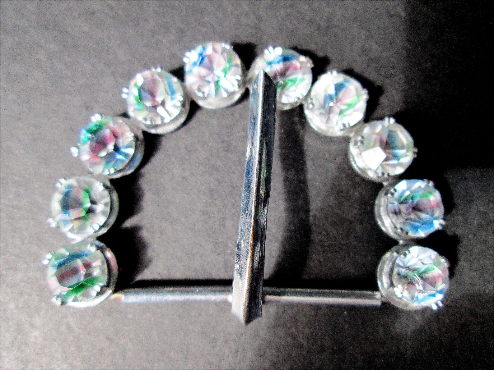 Exquisite Iris Glass Rhinestone Unfoiled Belt Buckle Double | Etsy