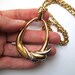Vintage Signed MONET Shiny Gold & Silver Tone Abstract Pendant - Etsy