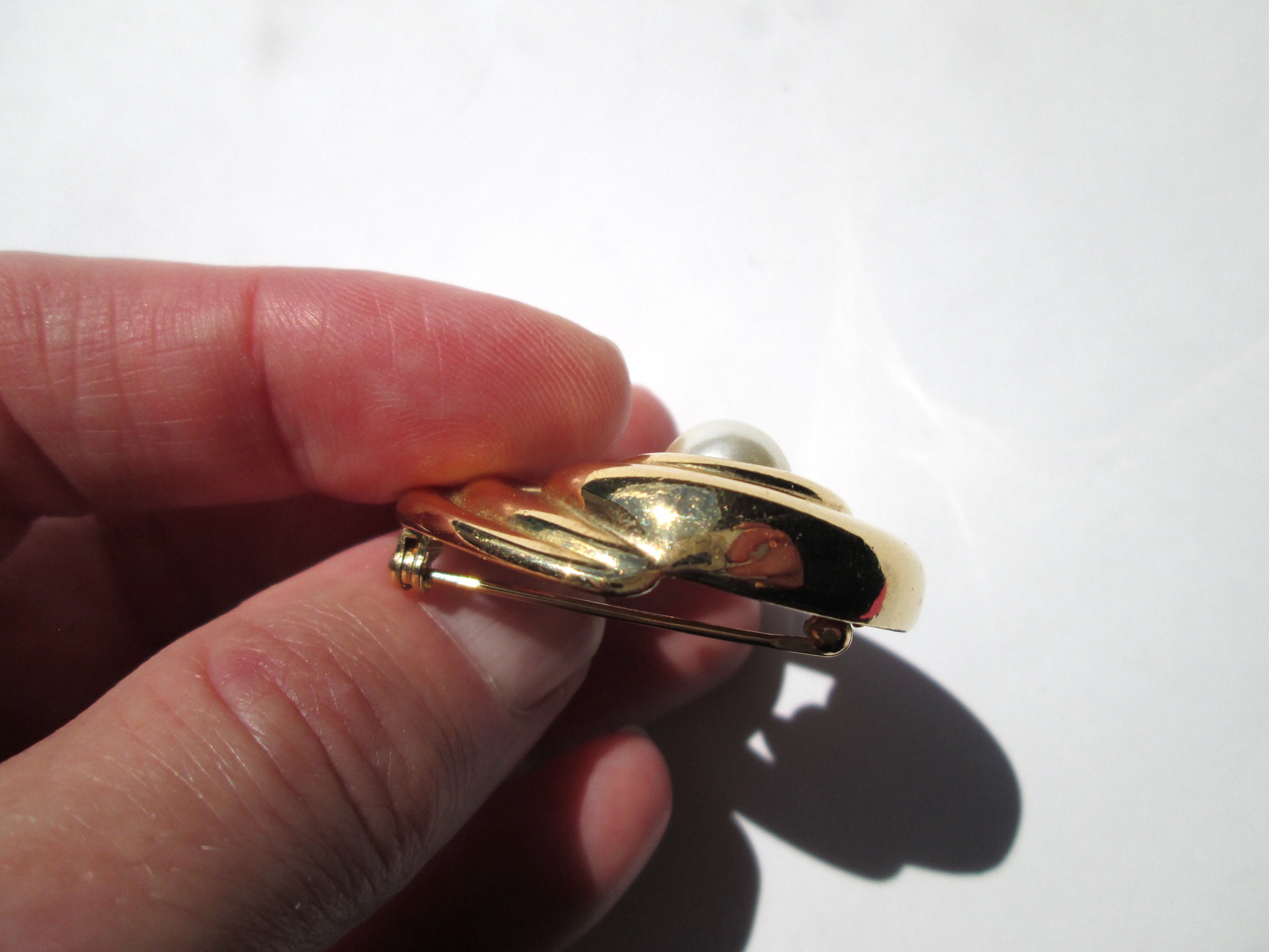 Vintage Signed NAPIER Swirl Brooch Pin Shiny Gold Tone Spiral - Etsy