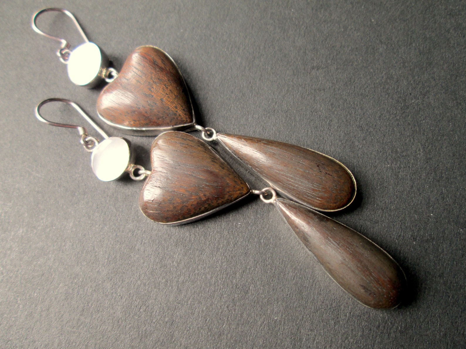 Gorgeous Unusual Vintage Carved Dark Wood MOP Mother of Pearl - Etsy