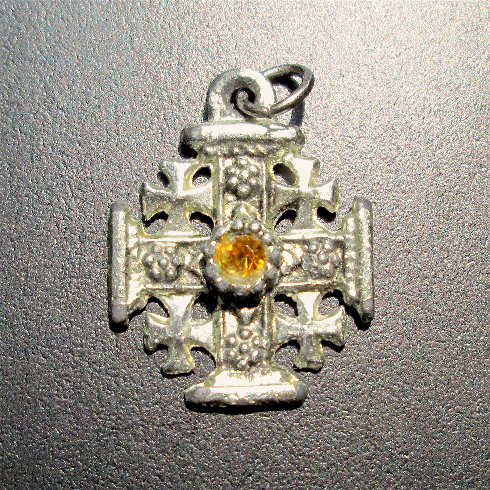 Vintage JERUSALEM Five Fold Cross Medal Pendant Charm Order of - Etsy