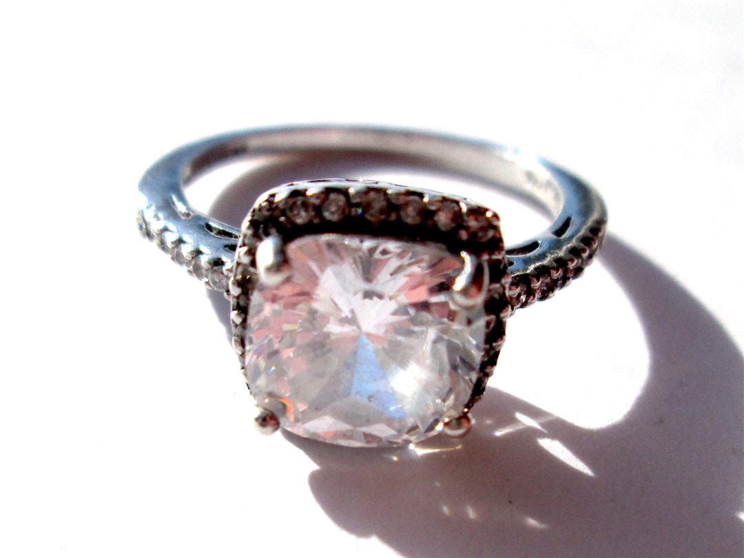 Vintage Sterling Silver 2.8g Signed THAI FAS 925 Cubic Zirconia ...