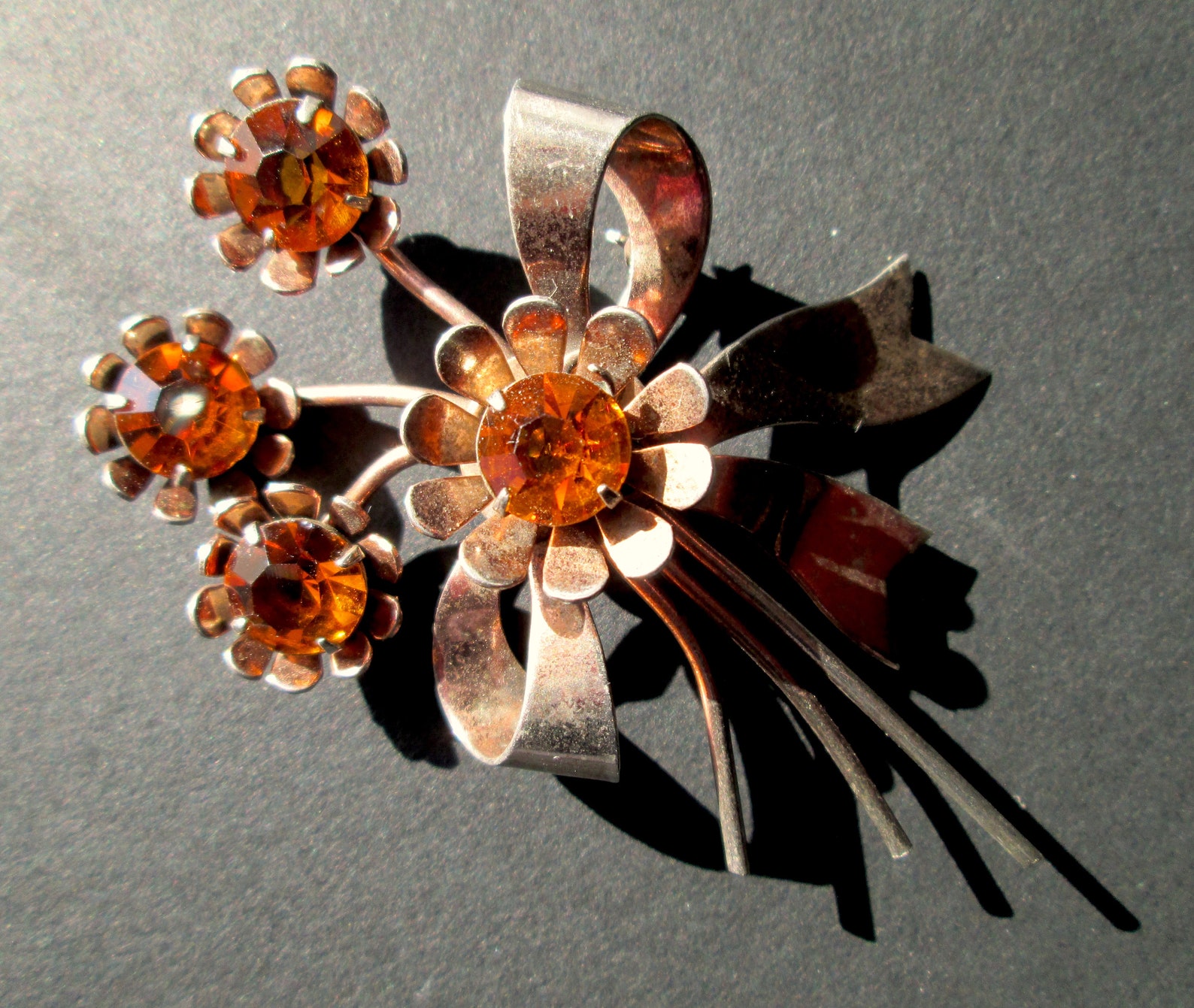 Lovely Vintage Floral Spray Vermeil Gold Sterling Silver 925 - Etsy